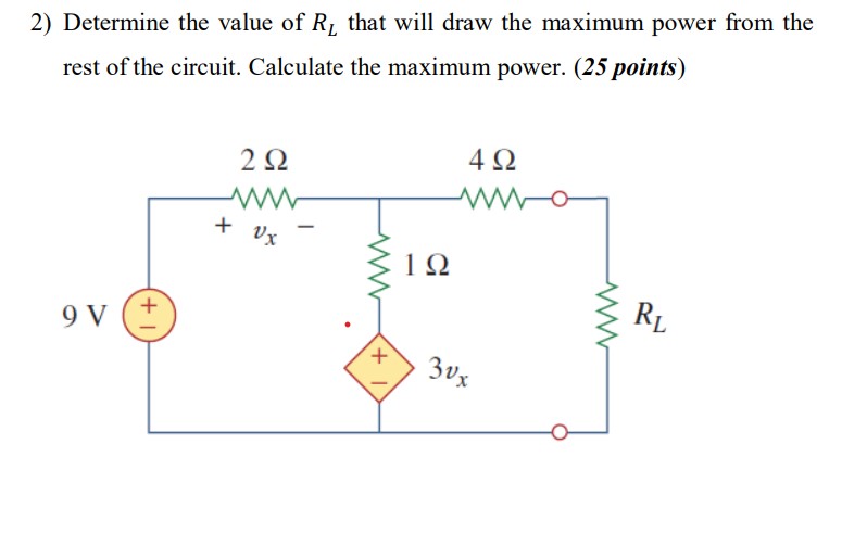 Solved Determine the value of RL ﻿that will draw the maximum | Chegg.com
