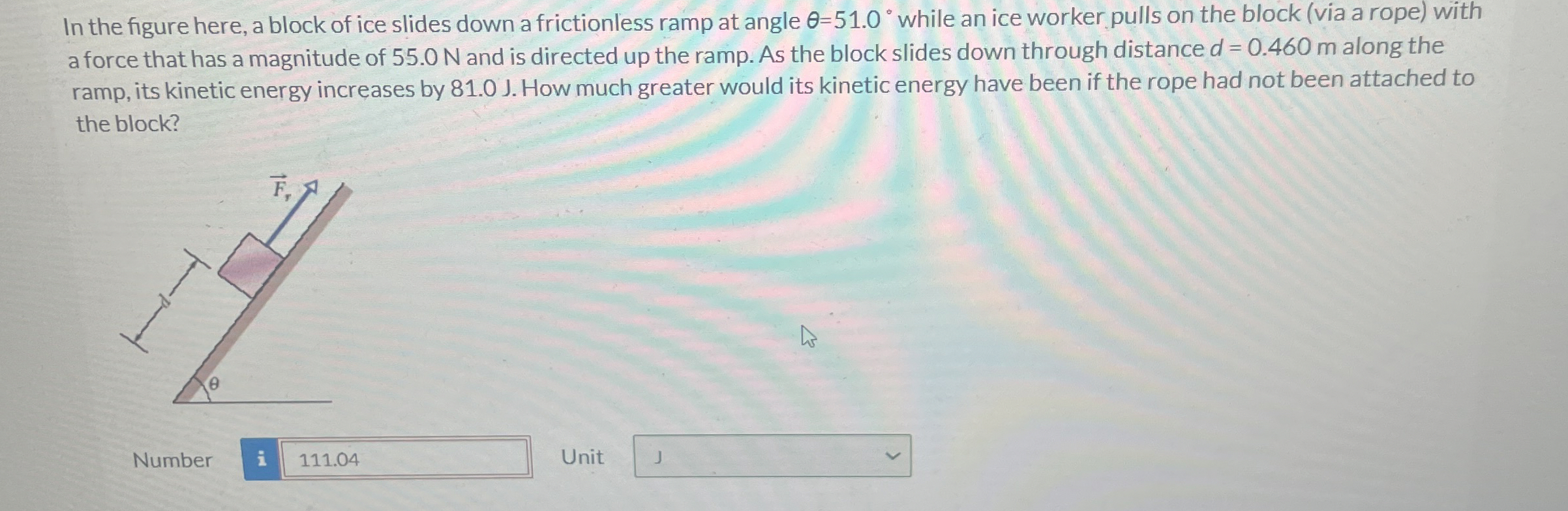 Solved by an EXPERT In the figure here, a block of ice slides down a | Chegg.com