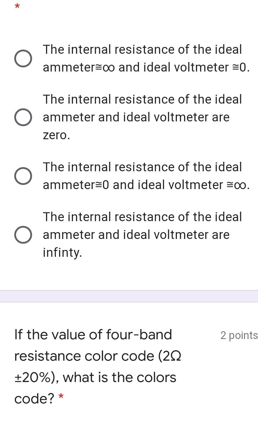 Solved * The internal resistance of the ideal ammeter=00 and | Chegg.com