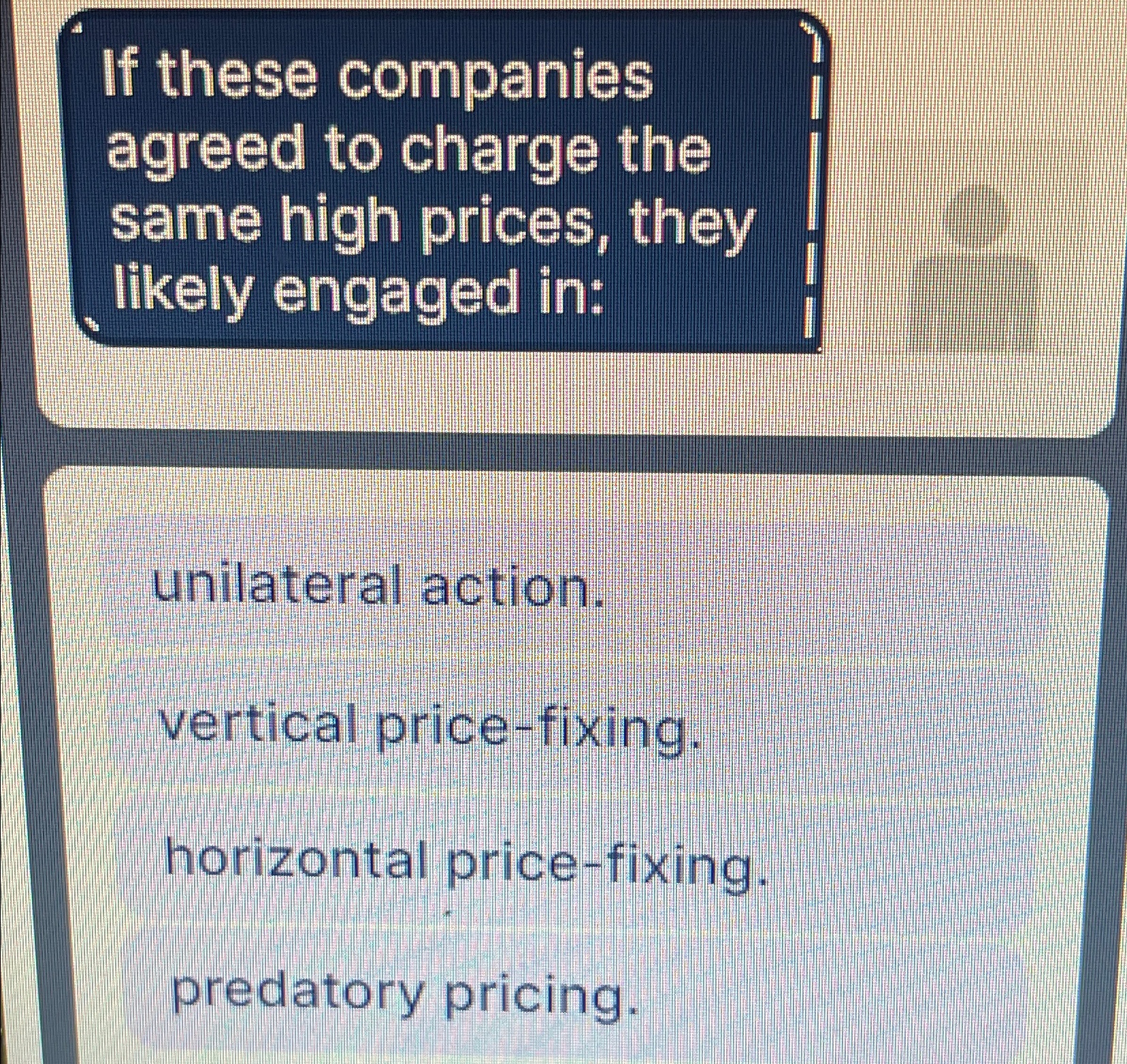 Solved If these companies agreed to charge the same high | Chegg.com