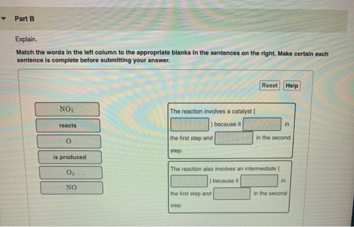 Solved Part B Explain. Match the words in the left column to | Chegg.com Solved Part B Explain. Match the words in the left column to | Chegg.com