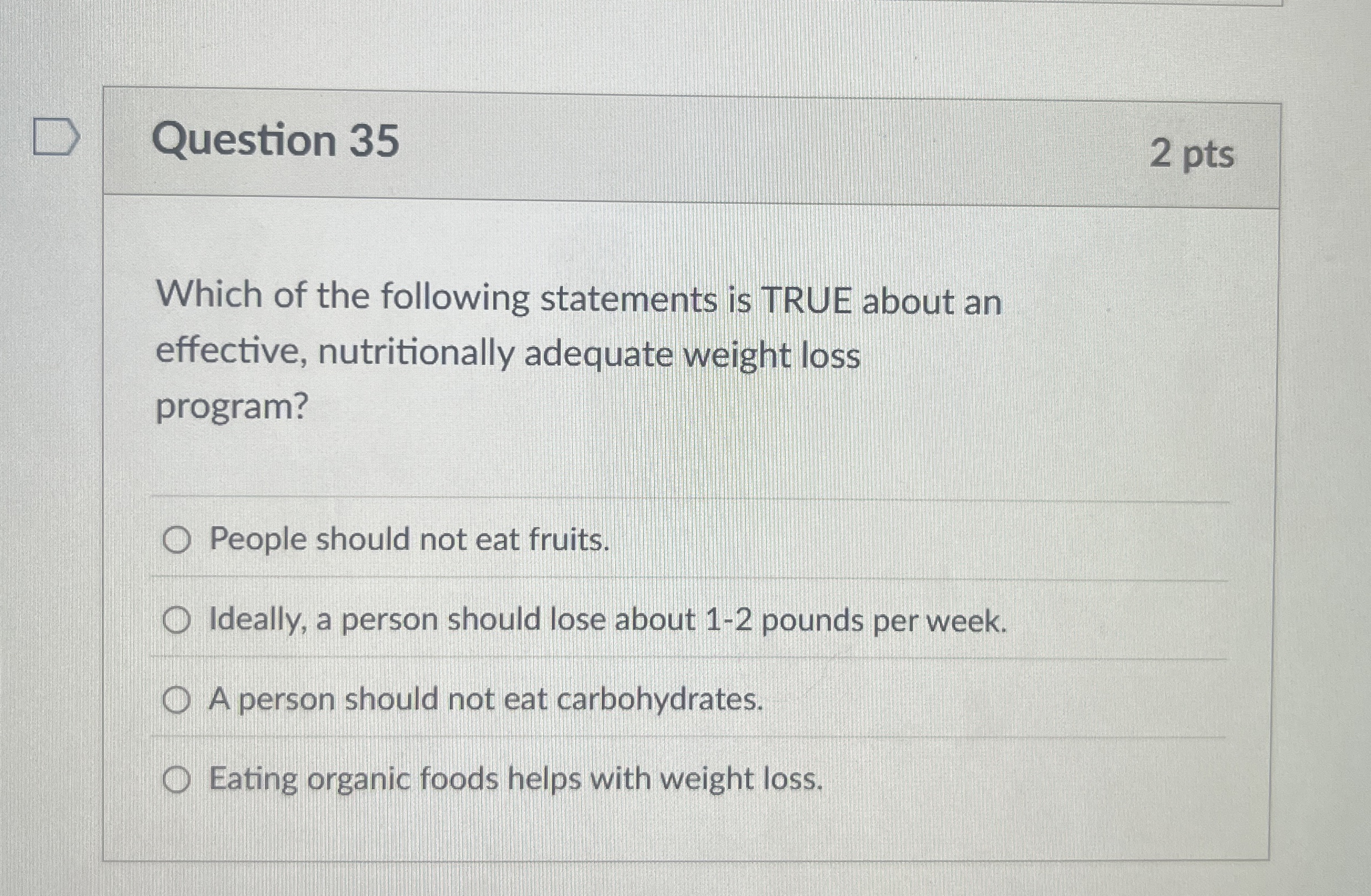 Solved Question 352 ﻿ptsWhich of the following statements is | Chegg.com