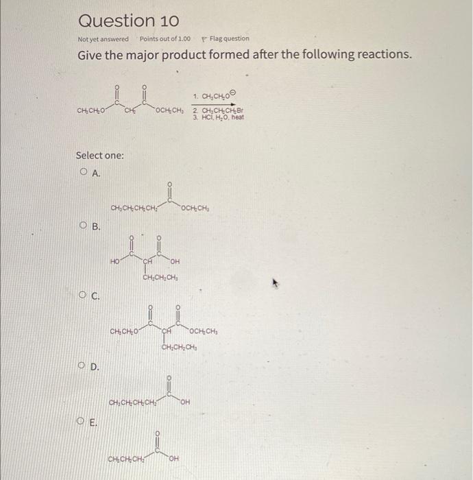Solved Question 10 Notyet answered Points out of 1.00 Flag | Chegg.com Solved Question 10 Notyet answered Points out of 1.00 Flag | Chegg.com