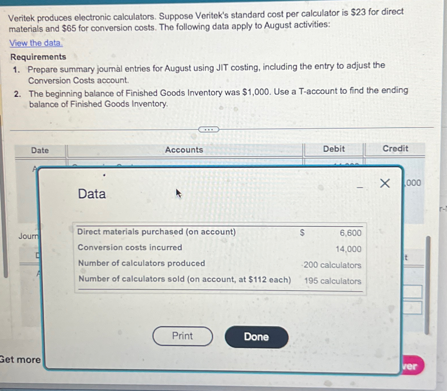 Solved Veritek produces electronic calculators. Suppose | Chegg.com