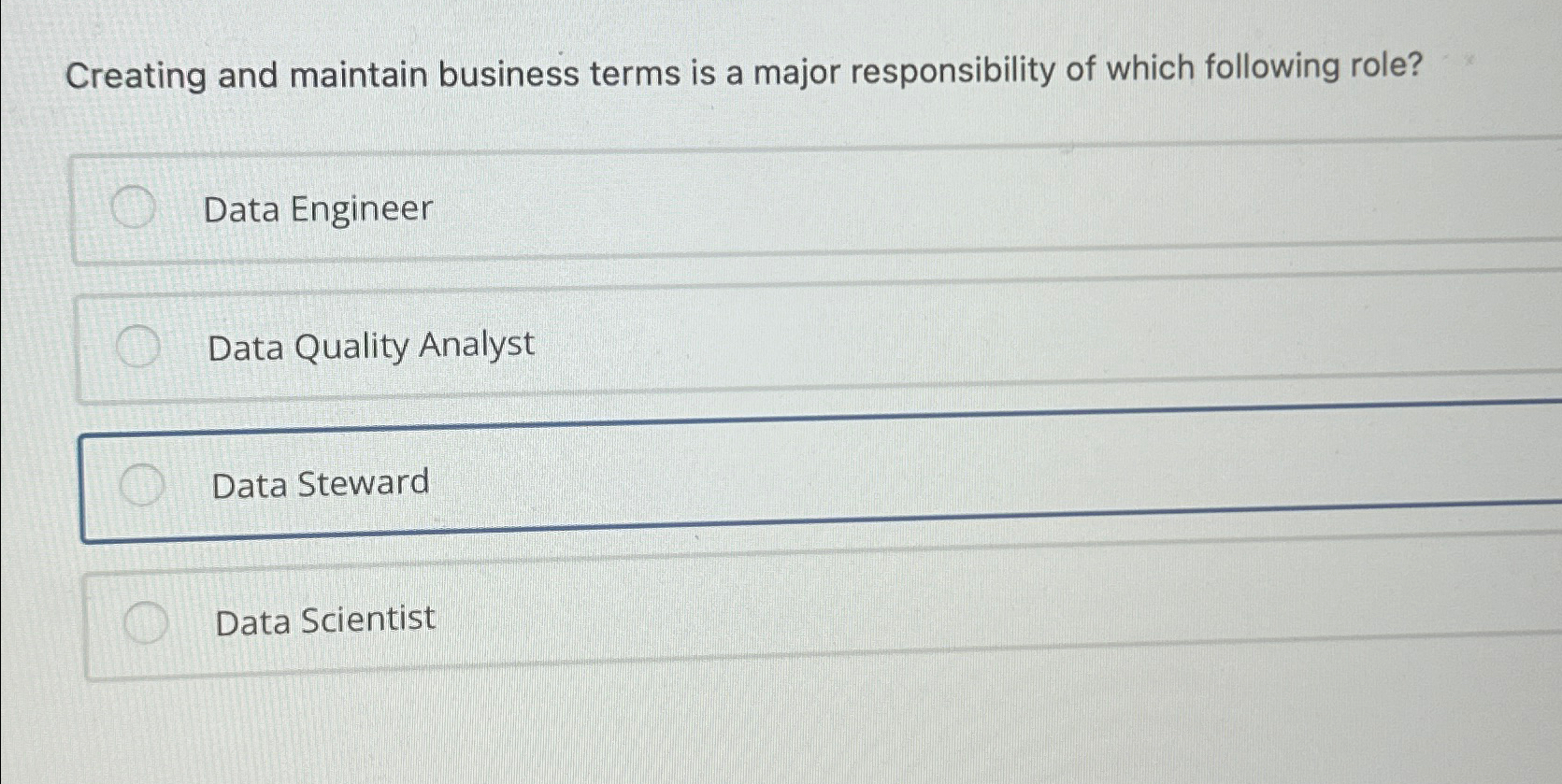 Solved Creating and maintain business terms is a major | Chegg.com