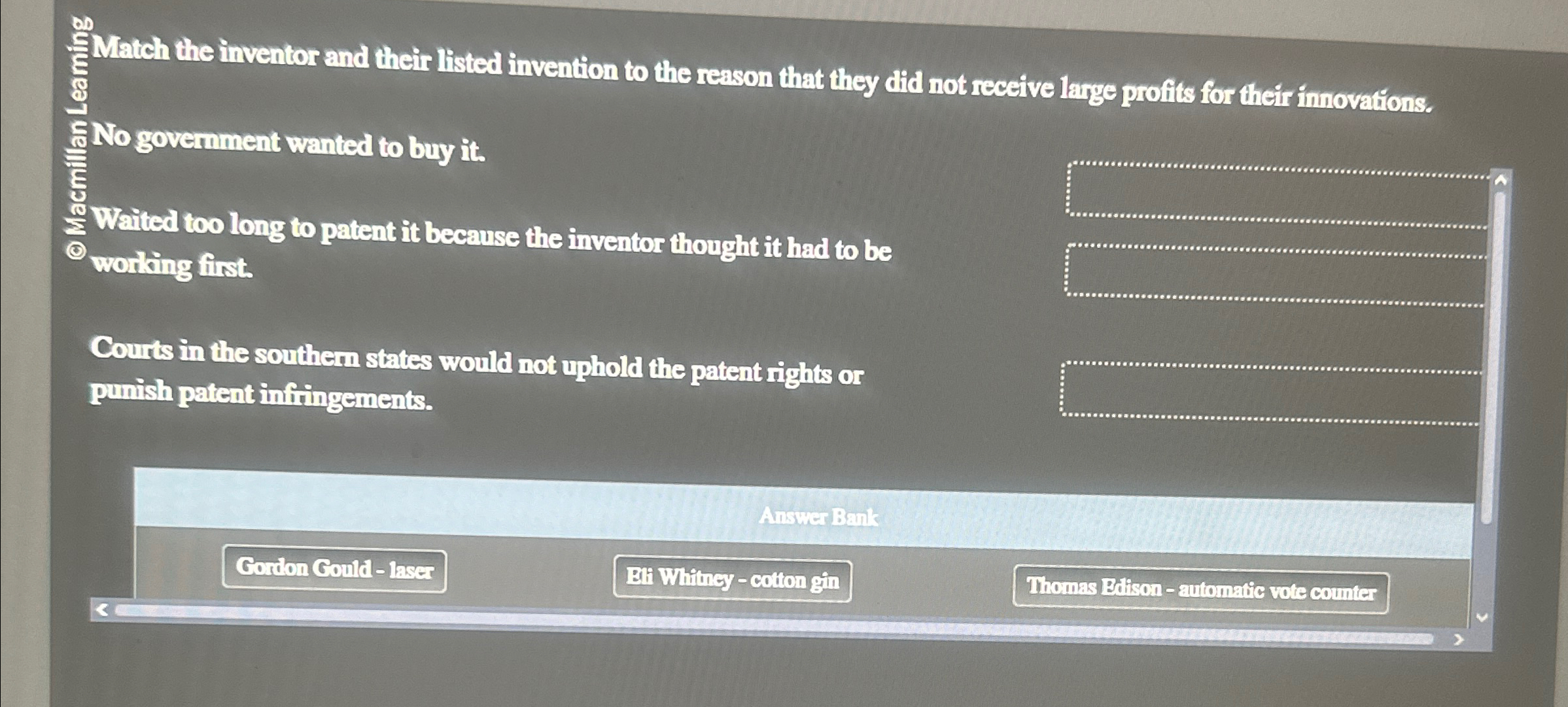 Solved Match the inventor and their listed invention to the | Chegg.com