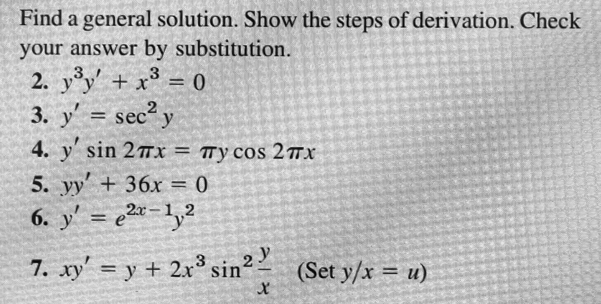 Solved Find a general solution. Show the steps of | Chegg.com