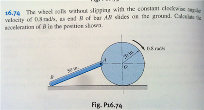 Solved The wheel rolls without slipping with constant | Chegg.com