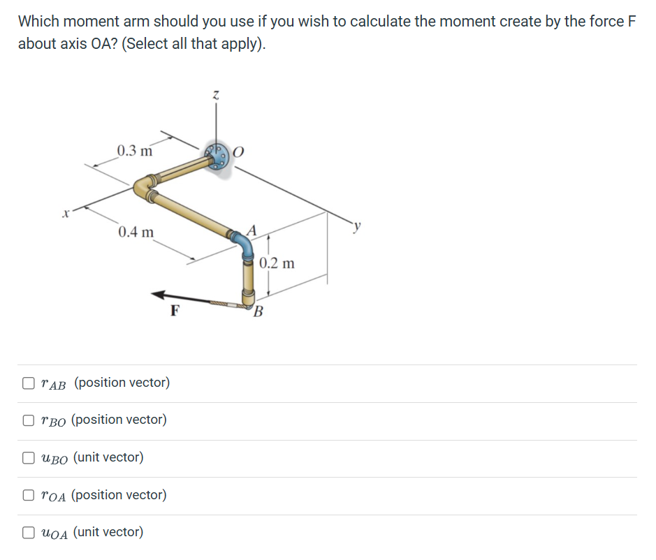 Solved Which moment arm should you use if you wish to | Chegg.com