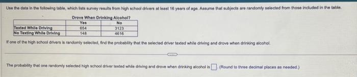 Solved The probabily that one randomly selected high school | Chegg.com