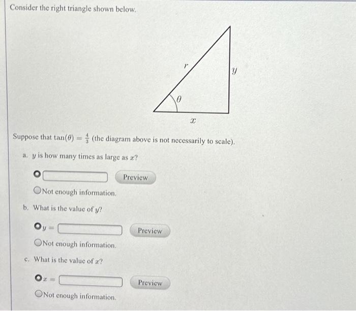 Solved Consider the right triangle shown below. Suppose that | Chegg.com