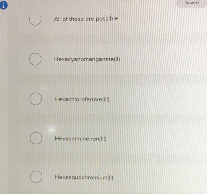Solved Which name could correspond to the following | Chegg.com