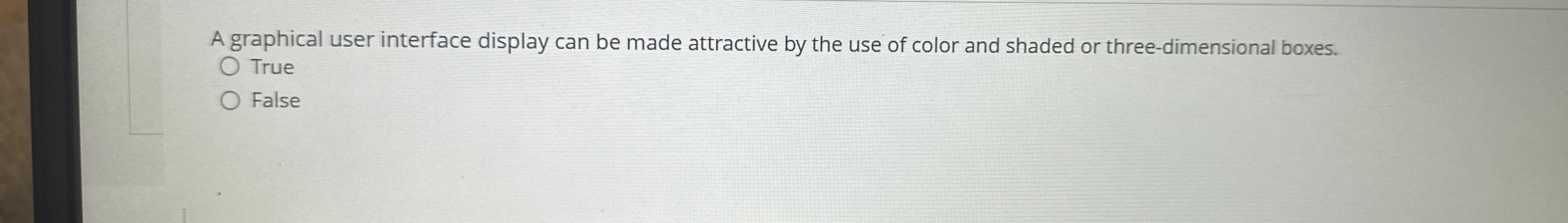 Solved A graphical user interface display can be made | Chegg.com