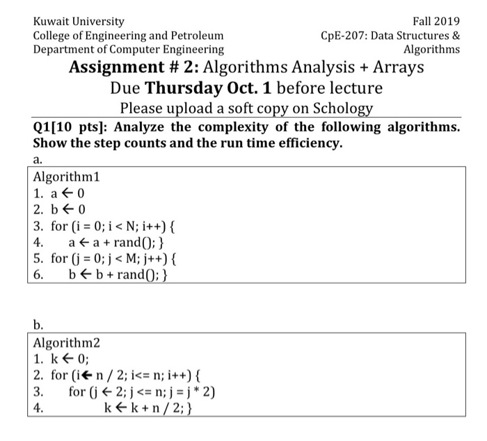 Solved Kuwait University College Of Engineering And 5746