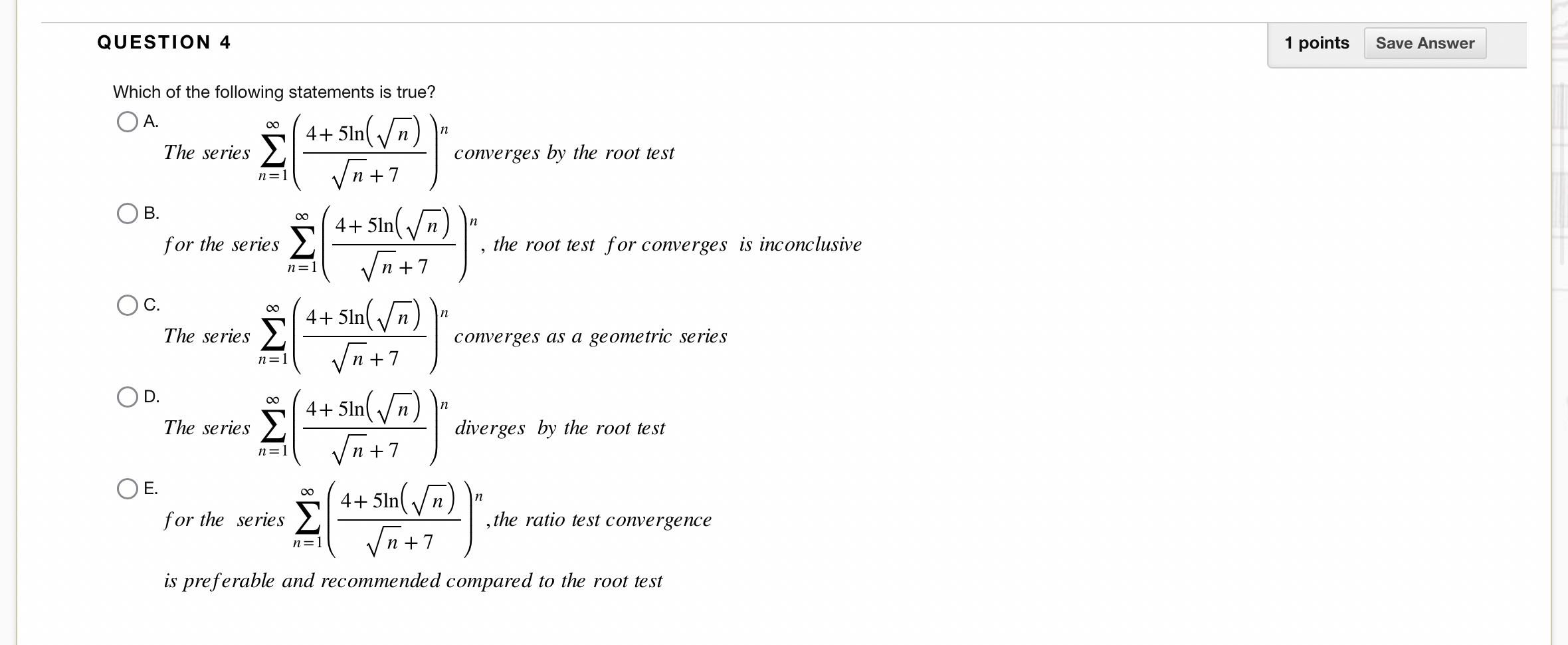 Solved QUESTION 41 ﻿pointsWhich of the following statements | Chegg.com