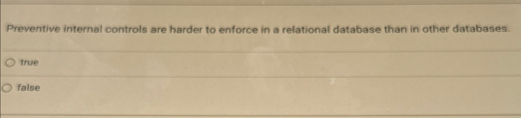 Solved Preventive internal controls are harder to enforce in | Chegg.com