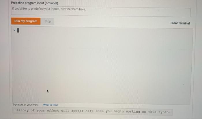 Solved 20.23 Prog1-Ch1: Basic input and output with | Chegg.com