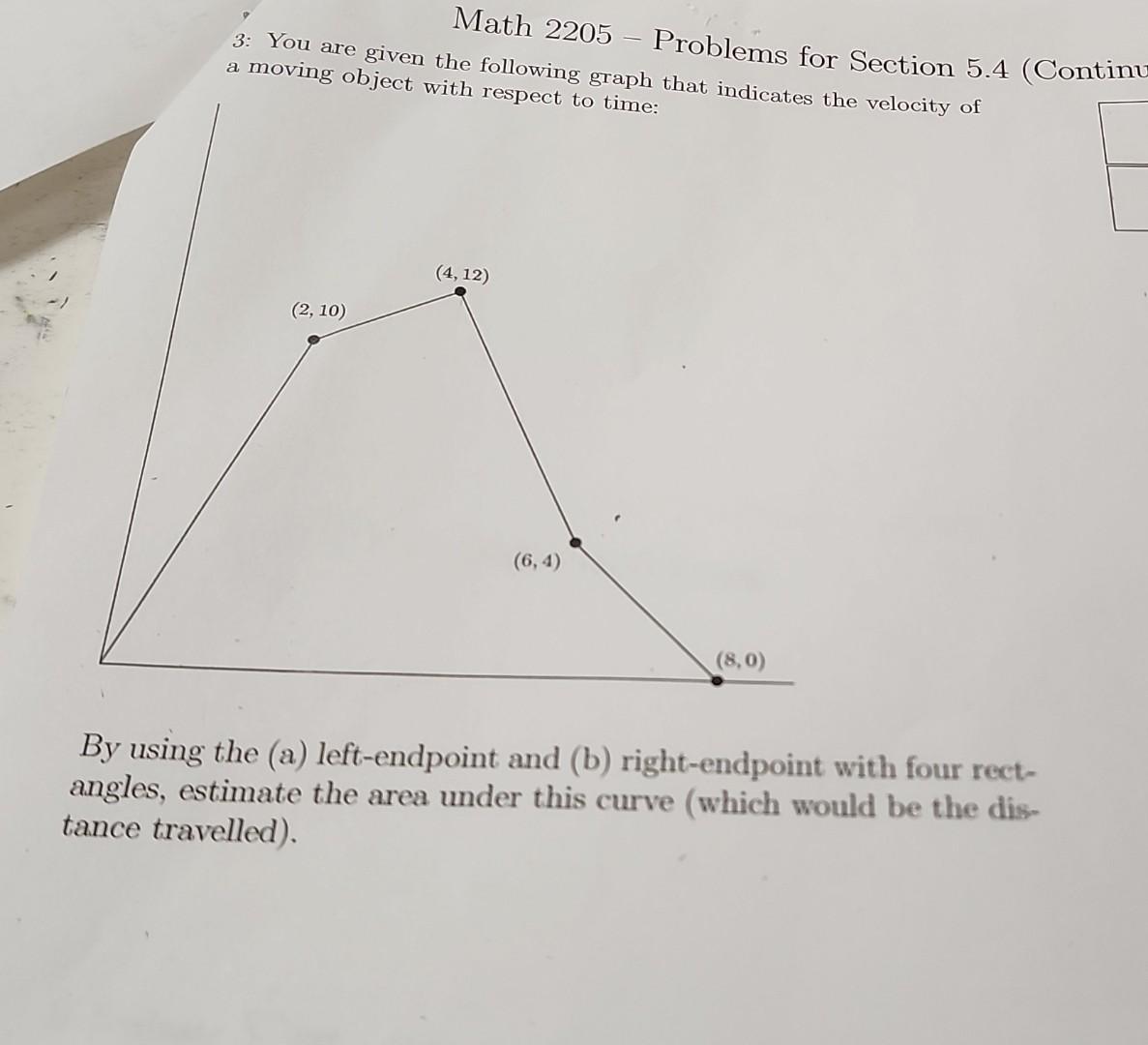 Solved Math 2205 - Problems for Section 5.4 (Contin 3: You | Chegg.com