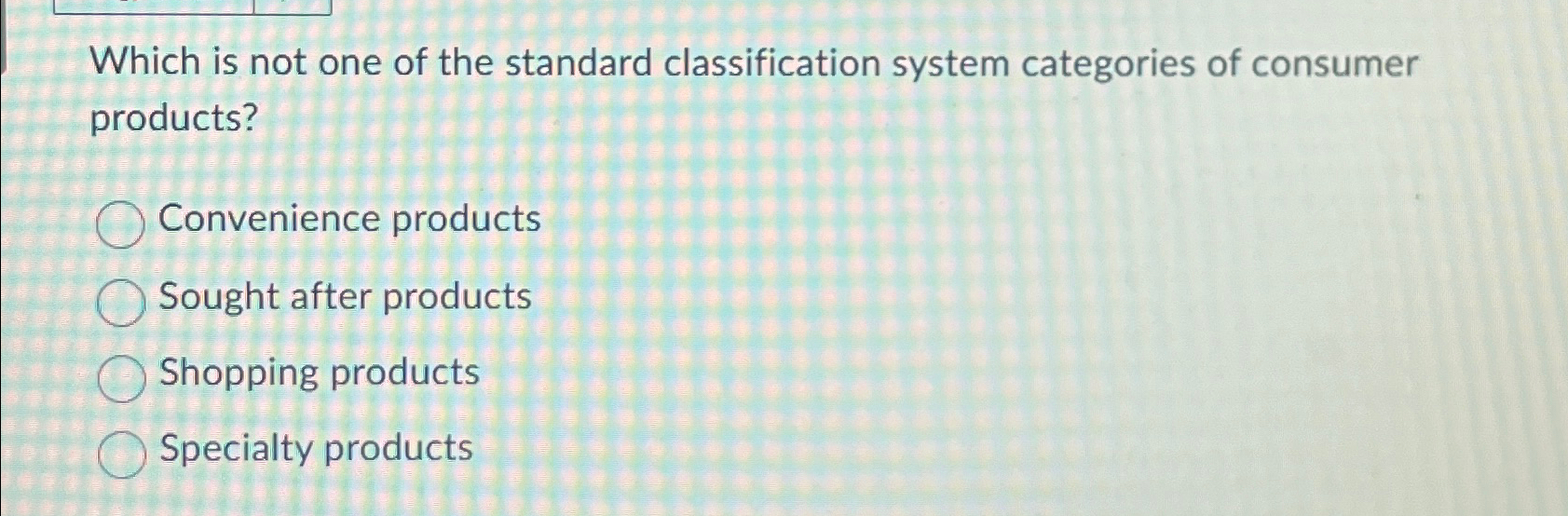 Solved Which is not one of the standard classification | Chegg.com