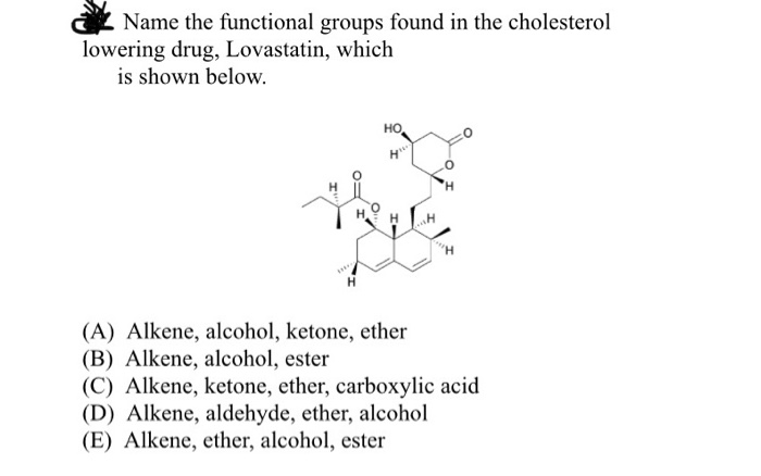 Solved Name the functional groups found in the cholesterol | Chegg.com