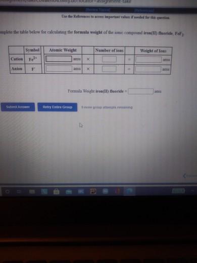 Solved mplete the table below for calculating the formula | Chegg.com