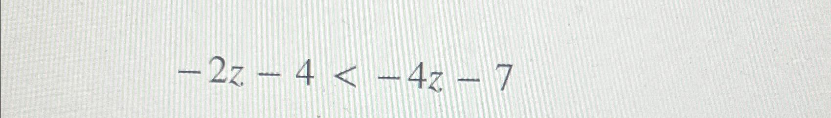 Solved -2z-4