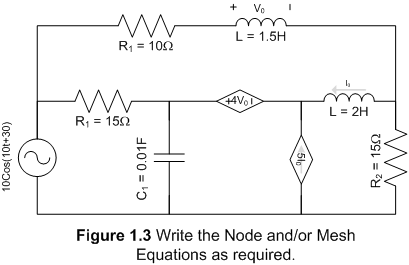 Solved Write all the Node Equations for the circuit shown in | Chegg.com