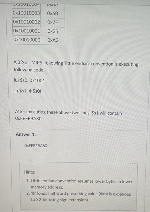 Solved A byte accessible memory storage snippet at one point | Chegg.com