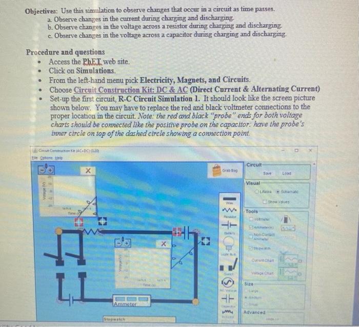 Solved Objectives: Use this simulation to observe changes | Chegg.com
