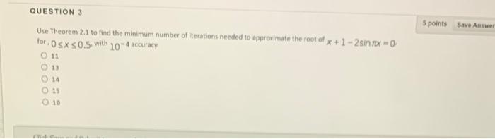 Solved Use Theorem 2.1 to find the minimum number of | Chegg.com