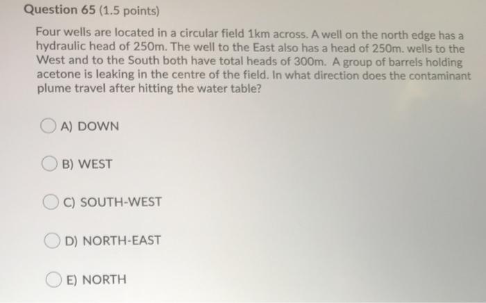 Solved Question 63 (1.5 points) Due to tectonic compression, | Chegg.com