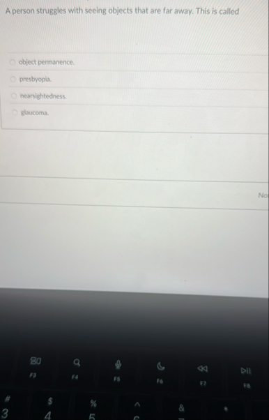 Solved A person struggles with seeing objects that are far | Chegg.com