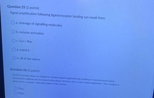Solved Signal amplification following ligand:receptor | Chegg.com