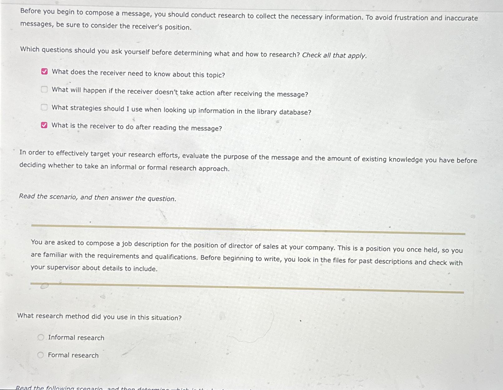 Solved Before you begin to compose a message, you should | Chegg.com