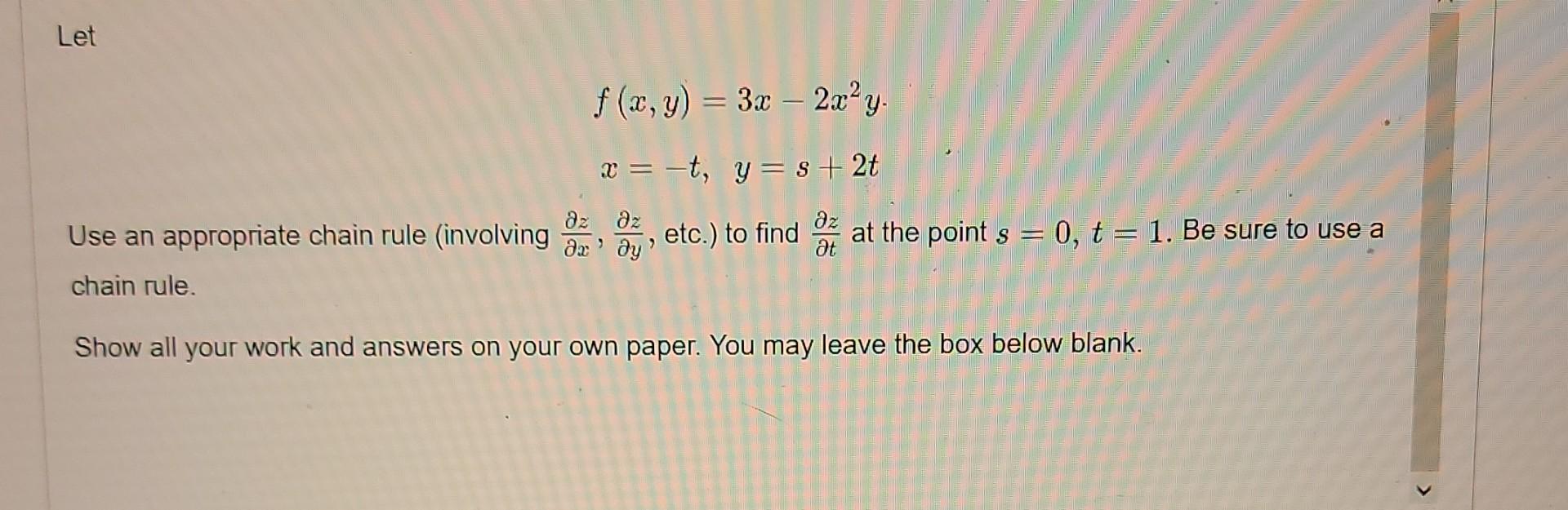 Solved Define f(x, y) = 4x2 + y2. (1) Sketch the level curve | Chegg.com