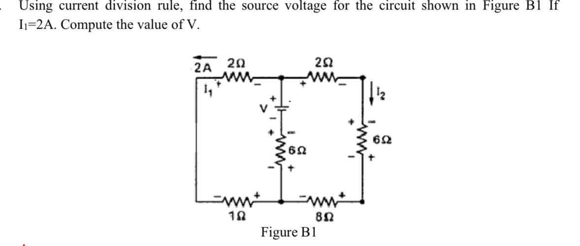 Solved Using current division rule, find the source voltage | Chegg.com