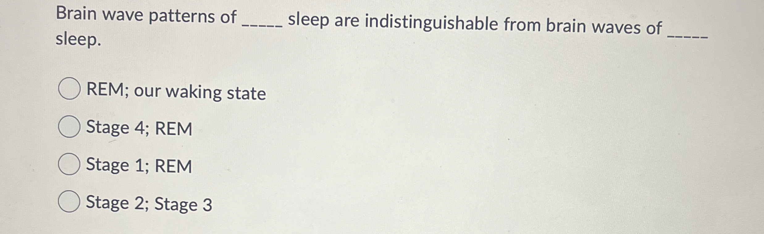 Solved Brain wave patterns ofsleep.sleep are | Chegg.com