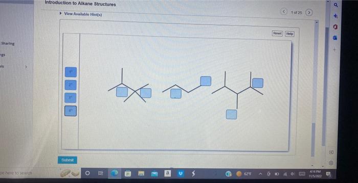Solved Introduction to Alkane Structures: Vierw Available | Chegg.com