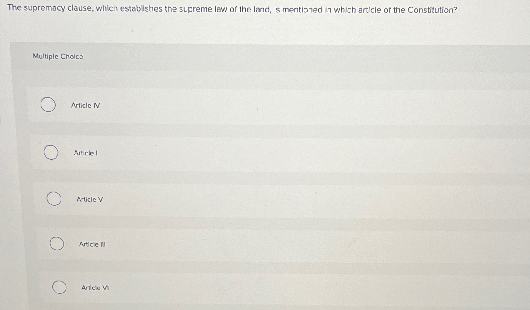 The supremacy clause, which establishes the supreme | Chegg.com