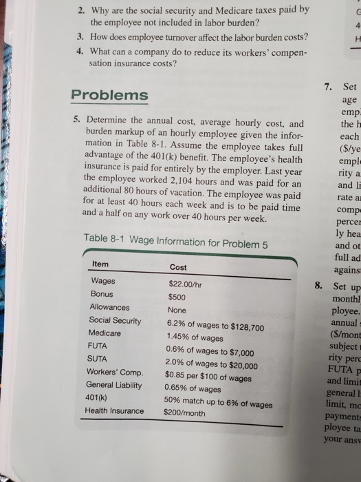 Solved 2. Why are the social security and Medicare taxes | Chegg.com