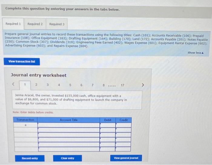 Solved Problem 2-2A Preparing and posting journal entries; | Chegg.com