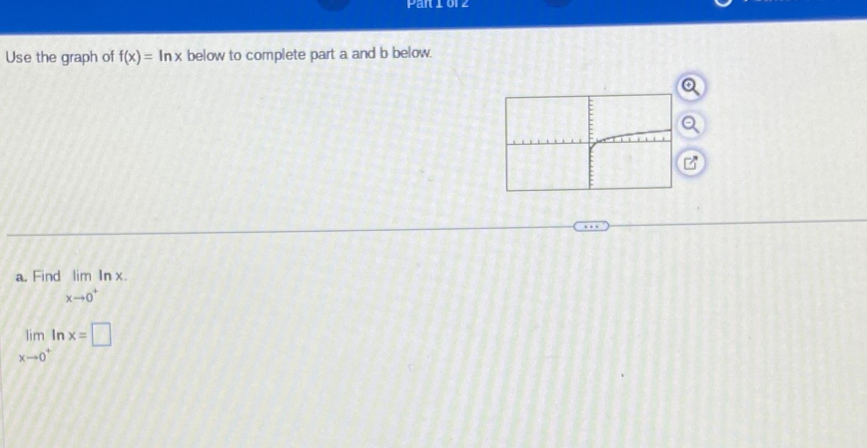 Solved Use The Graph Of F X Lnx ﻿below To Complete Part A