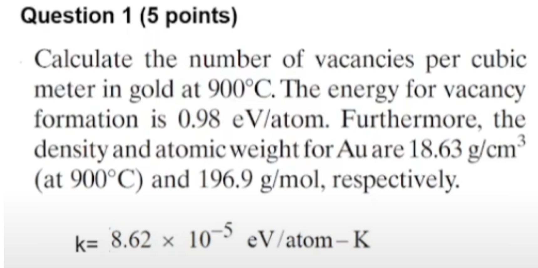 Solved Question 1 (5 ﻿points)Calculate the number of | Chegg.com