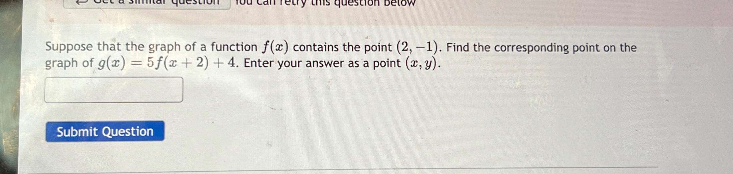 Solved Suppose that the graph of a function f(x) ﻿contains | Chegg.com