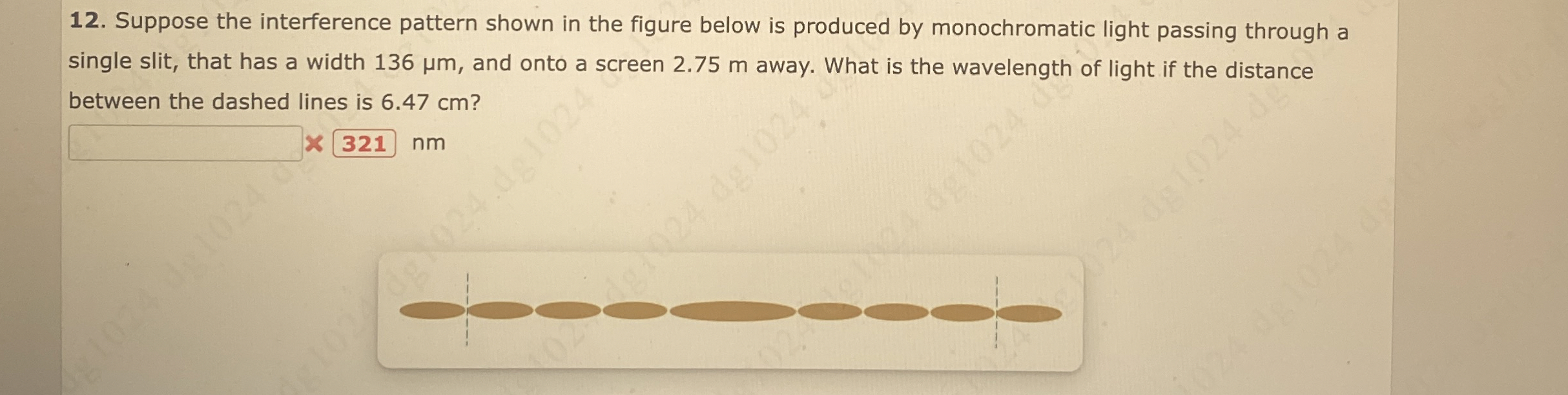 Solved Suppose the interference pattern shown in the figure | Chegg.com