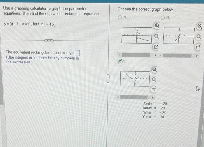 Solved Find the graph and rectangular equation of the curve | Chegg.com