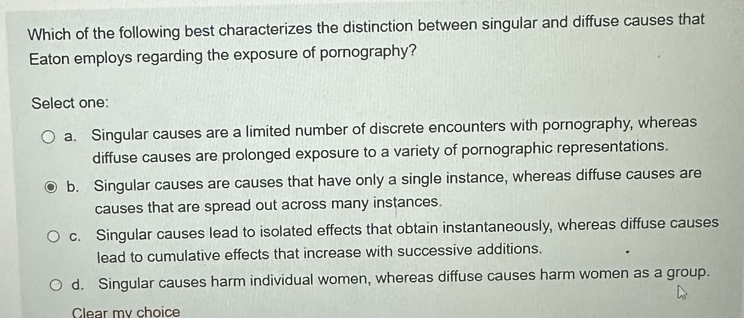 Which of the following best characterizes the | Chegg.com