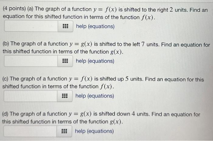 Solved (4 points) (a) The graph of a function y=f(x) is | Chegg.com