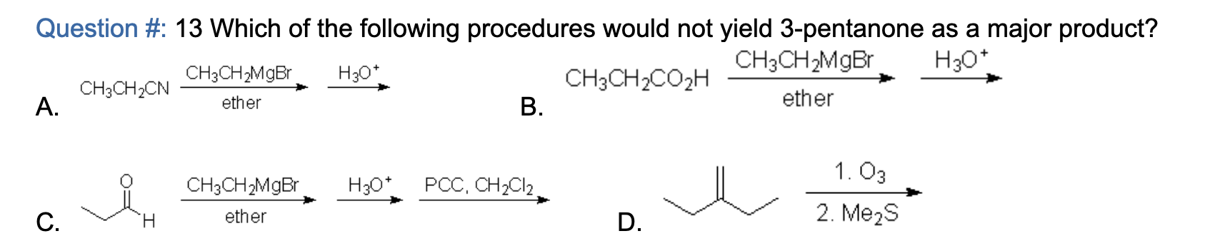 Solved Question #: 13 ﻿Which of the following procedures | Chegg.com