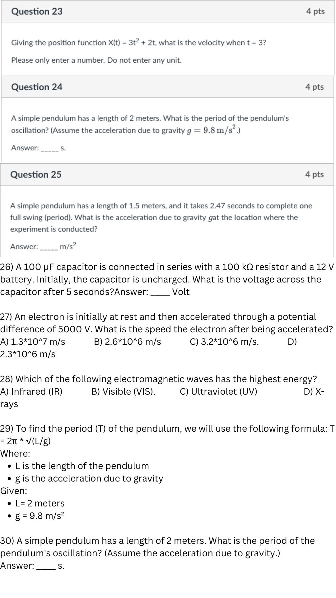 Solved PLEASE HELP ME WITH ALL THE QUESTIONSQuestion 234 | Chegg.com